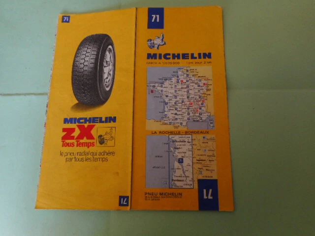 MICHELIN CARTE 71 La Rochelle Bordeaux 1974 Maps Karte Cartolina EUR 0 ...