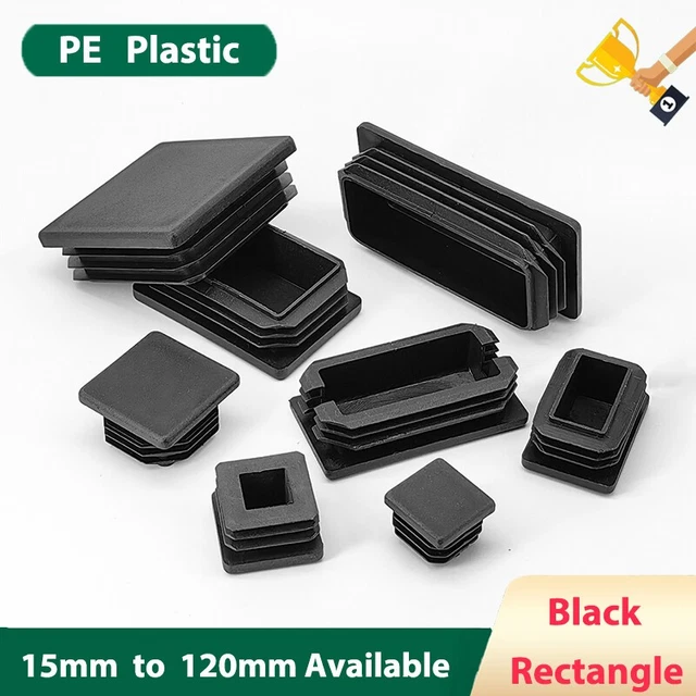 RECTANGLE INSERTS TUBE End Caps PE Plastic Blanking Plug Pipe Bung ...
