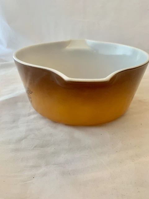 VINTAGE PYREX Brown Old Orchard Fruit Casserole Dish 2 .5 L $41.30 ...