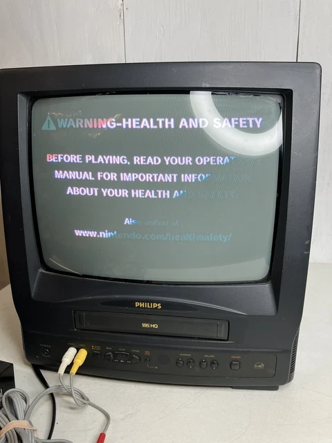 PHILIPS CCB130AT02 TV VCR Combo RV Gaming VHS 13" READ DETAILS £66.08 ...