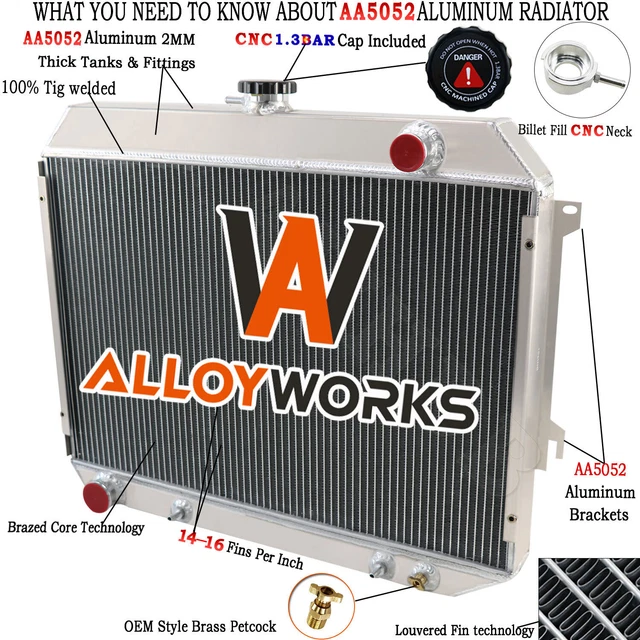 ALUMINUM 4 ROW Radiator For 68-74 Dodge Charger/ Challenger 70-74 ...