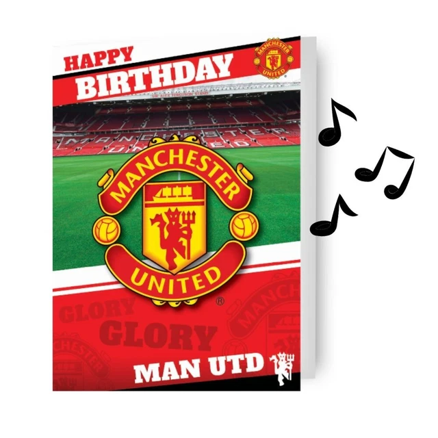 BIRTHDAY CARD MANCHESTER United FC Musical Sound Card Official Product ...
