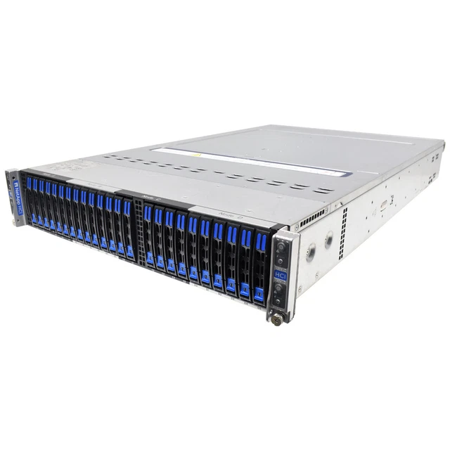 NETAPP HCI SUPERMICRO 4 Node Server NAF-1701 no Node 2x PSU 2200W 24x ...