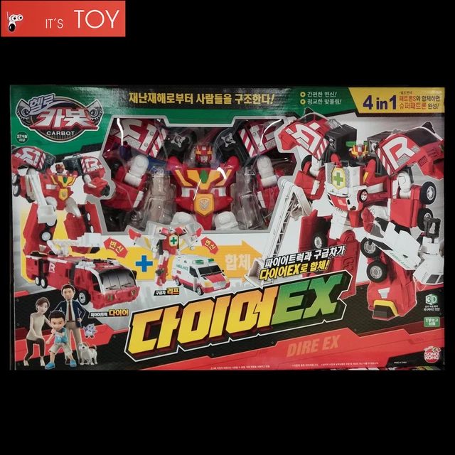 HELLO CARBOT DIRE EX Rescue Transforming Robot Fire-Truck Ambulance Car ...