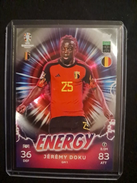 CARTE TOPPS EURO 2024 Germany Jeremy Doku #Gm 1 Energy Foil Belgium ...