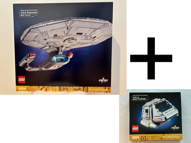 LEGO ICONS 10356 Star Trek USS Enterprise + Exclusive Set Shuttlepod ...