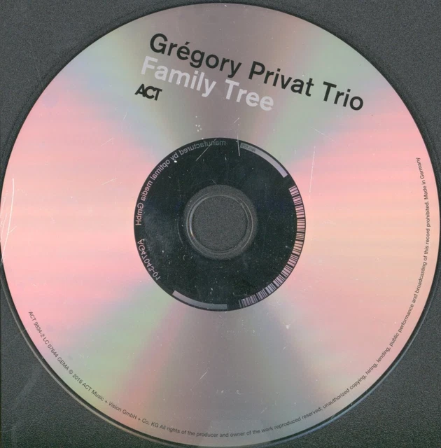 GREGORY PRIVAT TRIO Family Tree CD Germany Act (4) 2016 in tri-fold ...