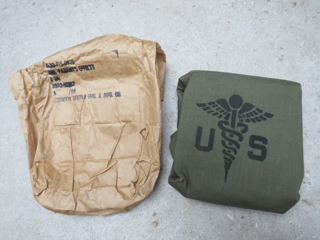 VIETNAM WAR U.S. Army WIA GI's Medical Hospital Personal Effects Pouch ...