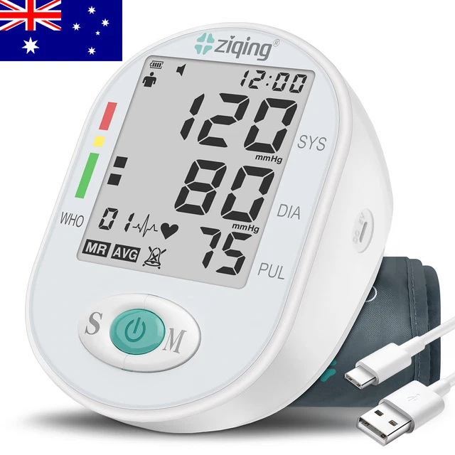 DIGITAL AUTOMATIC BLOOD Pressure Monitor Upper Arm BP Machine Cuff ...