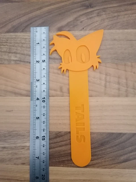 SONIC THE HEDGEHOG Classic Tails 3D Printed Bookmark £7.00 - PicClick UK
