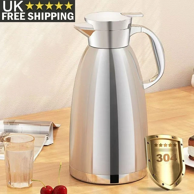 2.3L VACUUM KETTLE Flask Dispenser Hot Cold Coffee Jugs Insulated Water ...