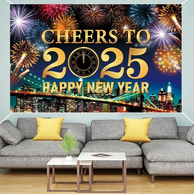 NEW YEAR THEME 2025 New Year Decorations Home Party Decor $16.83 ...