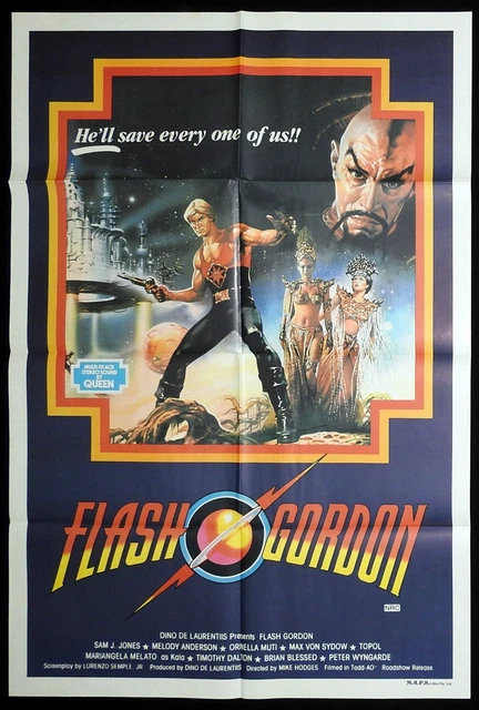 FLASH GORDON ORIGINAL Australian One sheet Movie Poster Sam Jones $275. ...