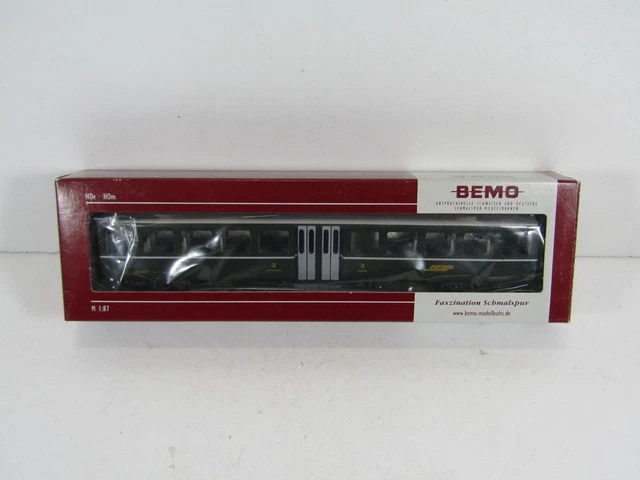 BEMO 3284 117 - BOGIE 2ND CLASS COACH - RhB GREEN - VG BOXED COND - HOm ...