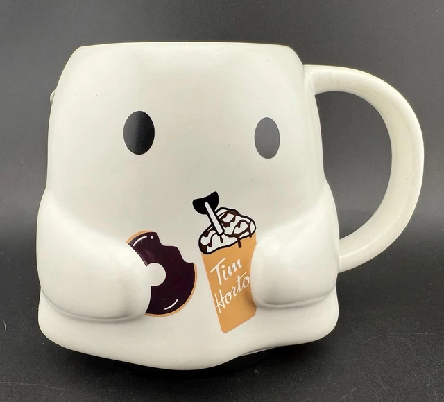 TIM HORTONS 2025 Limited Edition Mug White Ghost Halloween Color Change ...