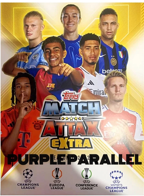 PURPLE PARALLEL MATCH Attax 2024/2025 Extra Topps 24/25 Multi Buy ...