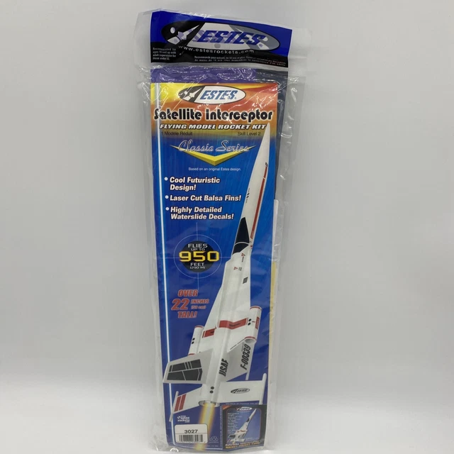 ESTES SATELLITE INTERCEPTOR Flying Model Rocket Kit #3027 Model Rocket ...