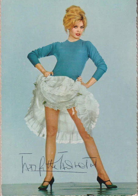 BRIGITTE BARDOT ORIGINAL Autogramm Krüger Postkarte 50er Jahre frühe Signatur EUR 169,00 ...