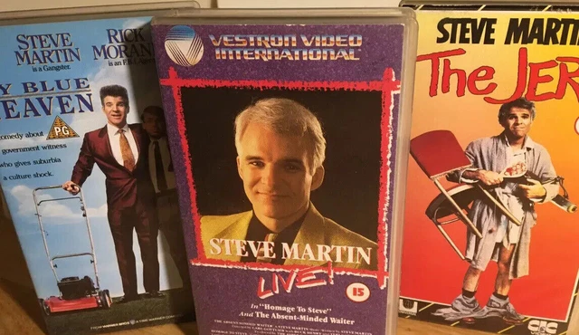 STEVE MARTIN LIVE! VHS, THE JERK CIC, My Blue Heaven. VHS Video Tape ...