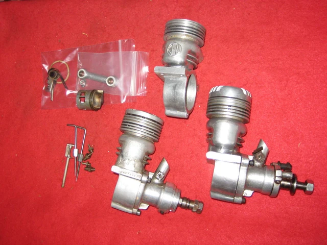 PARTS REPAIR 3 Vintage Ken 60 Racing Gas Spark Model Airplane Engines ...