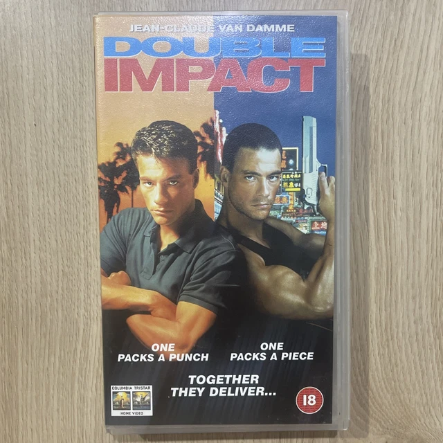 DOUBLE IMPACT - Jean Claude Van Damme - VHS Film Movie Tape Boxed £8.95 - PicClick UK
