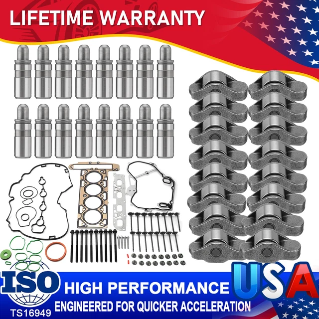 ENGINE REBUILD VALVE Rocker Arms Lifters Head Gasket W/Bolt For Chevy ...