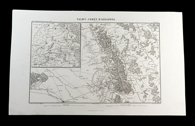 VALMY MAP FRANCE Verdun French Military Napoleonic Wars Antique ...