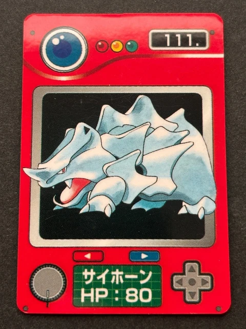 RHYHORN NO.111 POKEMON Zukan Pokedex mini card Pokémon Anime Japanese ...