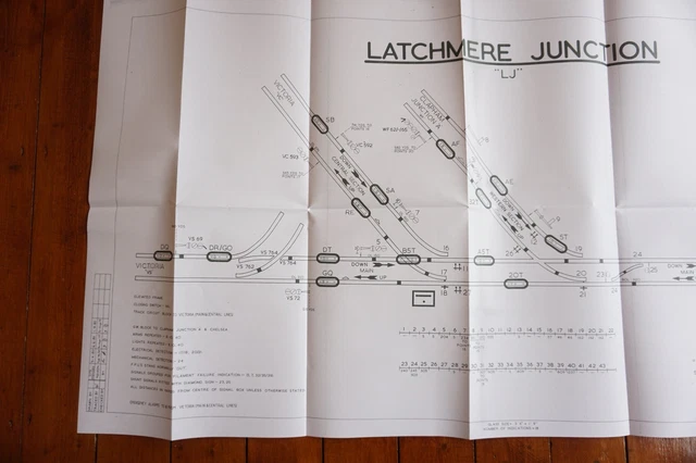 1980 LATCHMERE JUNCTION Signalling Signal Box Sidings Railway Plan ...