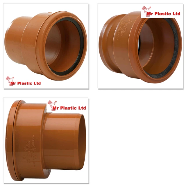 POLYPIPE 110MM UNDERGROUND Drainage PVC to Clay Pipe Adaptor £23.36 ...
