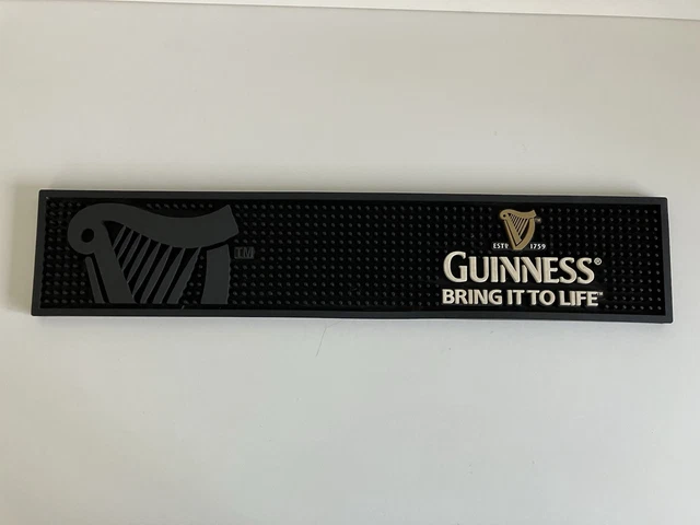 GUINNESS RUBBER BAR Runner Drip Mat Home Bar Man Cave £11.12 - PicClick UK