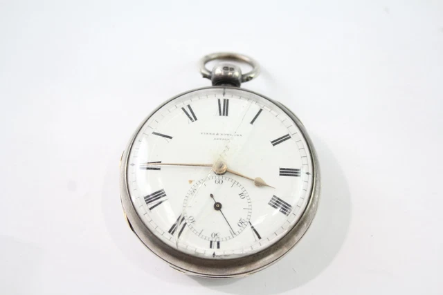 ANTIQUE 925 SILVER Open Face Pocket Watch Key-Wind SPARES/REPAIRS £3.20 ...