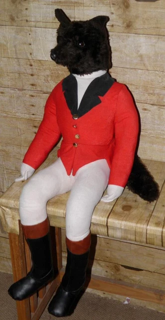 VINTAGE CASA ROMA Stuffed Sitting Fox Pyjama Case Toy Ornament In ...