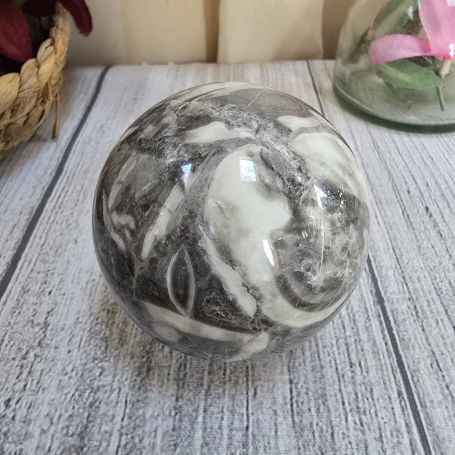 65MM SHELL STONE aka Thousand eye stone crystal sphere large stone orb ...