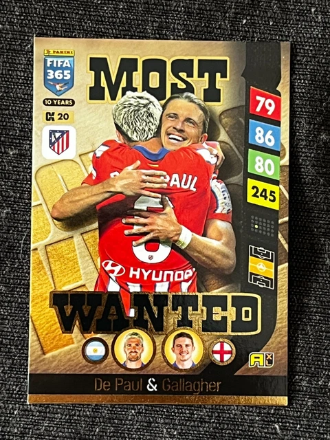 CARD PANINI ADRENALYN Fifa 365 2025 Upgrade Wanted De Paul Gallagher ...