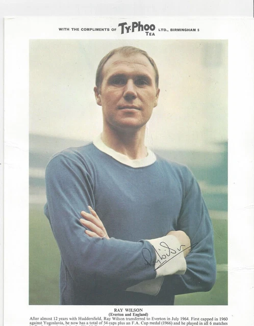 TYPHOO TEA INTERNATIONAL Football Star Ray Wilson Cabinet size card VG ...