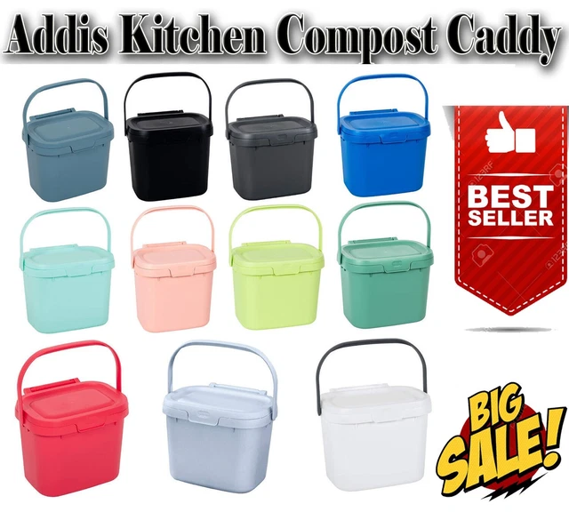 ADDIS KITCHEN COMPOST Caddy/Food Recycling Waste Compost Caddy Bin - 4. ...
