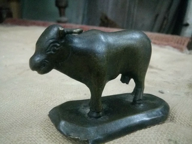 ANCIEN MINIATURE ORIGINAL Laiton Nandi Vache Statue de Collection EUR 32,93 - PicClick FR