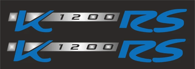 AUFKLEBER SET FÜR BMW K1200RS Tank Verkleidung K 1200 RS # silber-blau ...