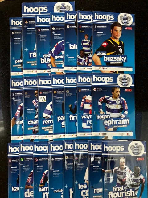 QPR HOME PROGRAMMES 2008-09 - 22 programmes £21.99 - PicClick UK