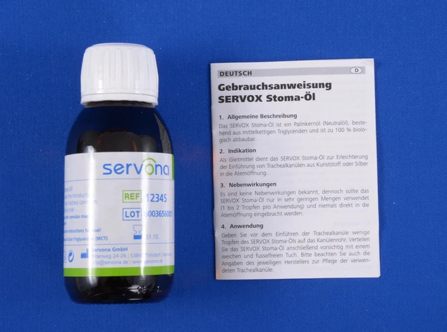 SERVOX TRACHEOSTOMAÖL, STOMA Öl Gleitmittel für Trachealkanülen PZN ...
