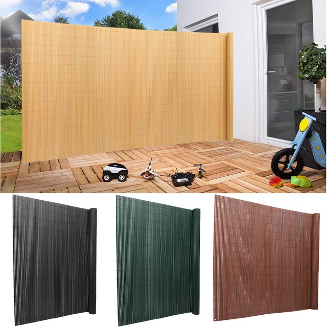 PVC SCREENING BAMBOO Garden Fence Privacy Screen Panel Roll Wall ...