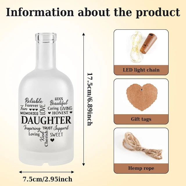 LOVING DAUGHTER GIFTS, Daughter Birthday Gifts from Mum - Bottle ...