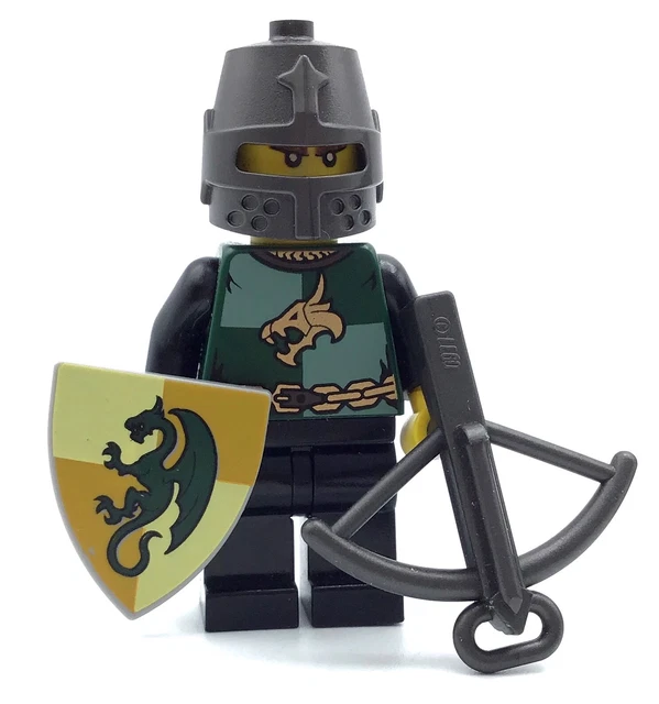 LEGO GREEN DRAGON Knight Minifigure Castle Kingdoms Fig With Shield ...