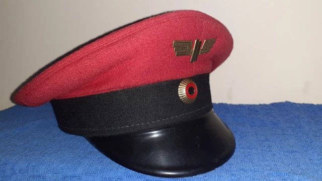 GERMAN RAILWAY PEAK Cap with Original Badges Size 59 Ideal for Fancy ...