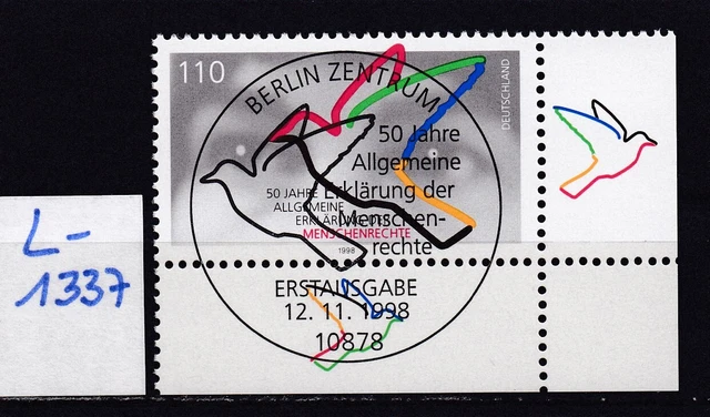 BRD - MI 2026 - ESST Vollstempel Berlin - Eckrand - Ecke 4 - L1337 EUR ...