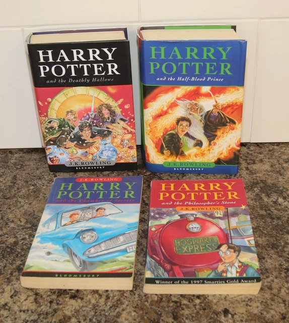HARRY POTTER X4 books Bundle JK Rowling Stone Secrets Deathly Hallows ...