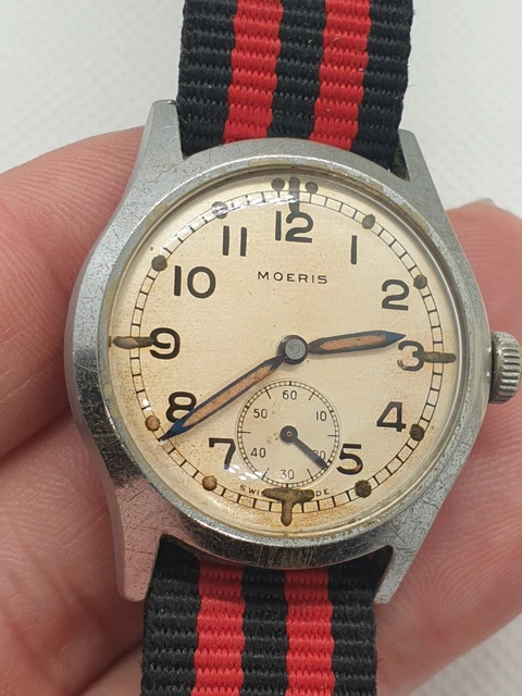 1940S WW2 MOERIS ATP British military issue watch, cal 10.5 serviced £ ...