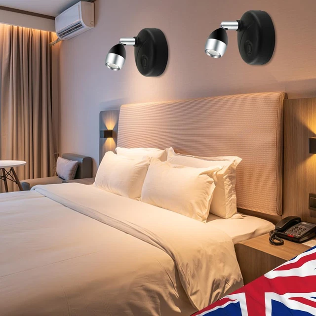 13 COLOURS RGB Wireless Spotlight LED Wall Mounted Light Remote Control ...