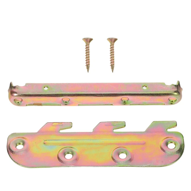 4 SETS BED Rail Bracket Connectors Iron Bed Frame Hardware For ...